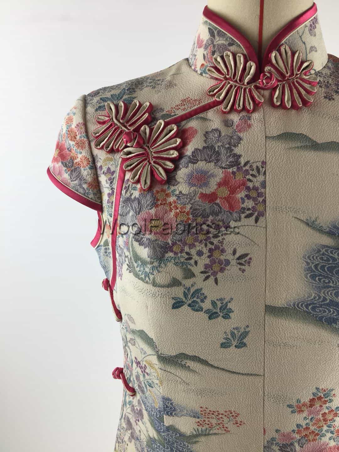 Bespoke chi pao with silk fabric - WOOL FABRICS