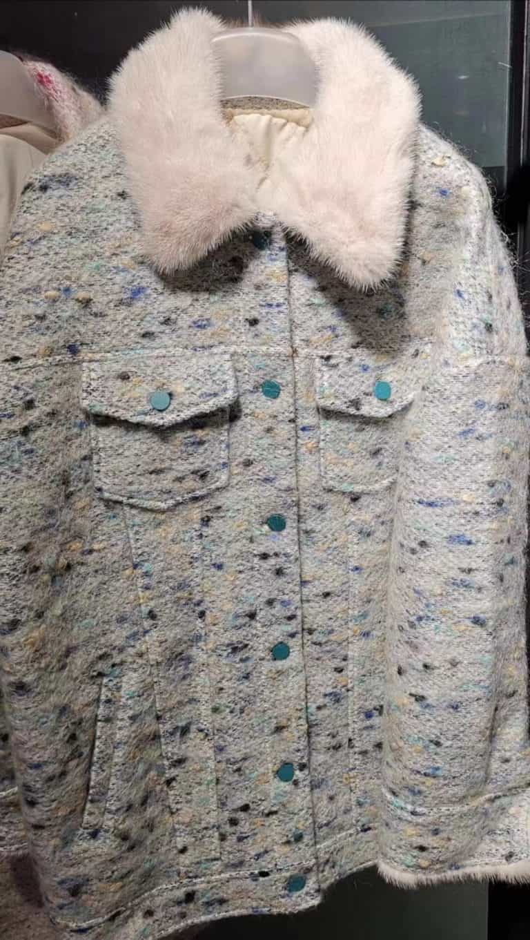 wool knitted loop yarn fabrics for women jackets - Wool fabrics ...